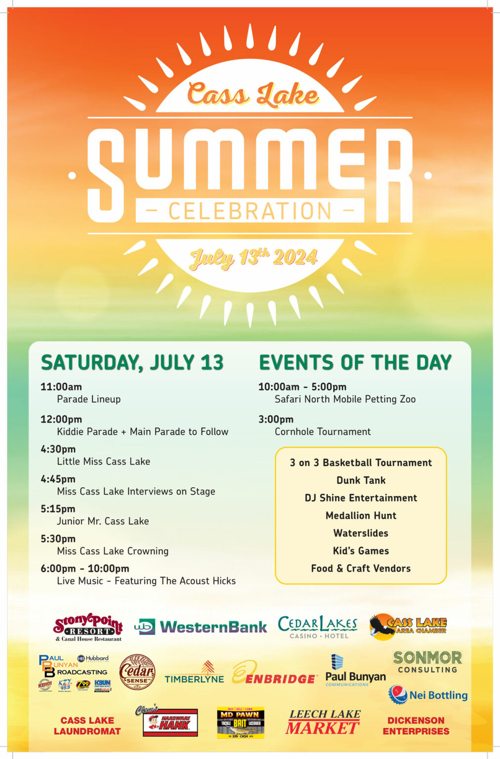 Events from July 13 – July 18 – Leech Lake News