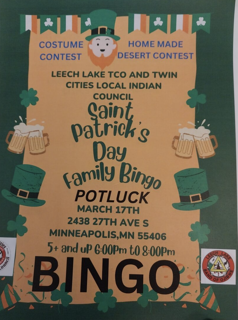 St.Patricks Day Family Bingo and Potluck - Leech Lake News